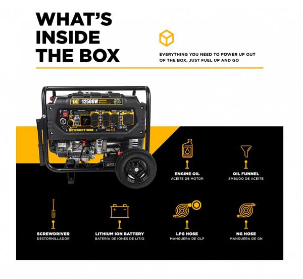 12,500 Peak Watts Tri Fuel Generator | Flaman Agriculture